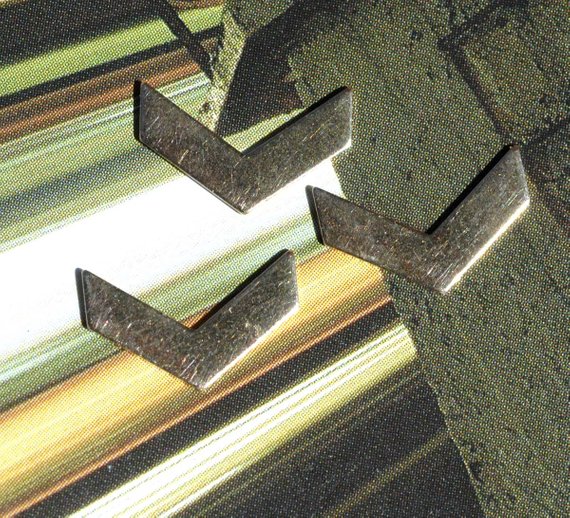 Tiny metal Chevron blanks - Supply Diva