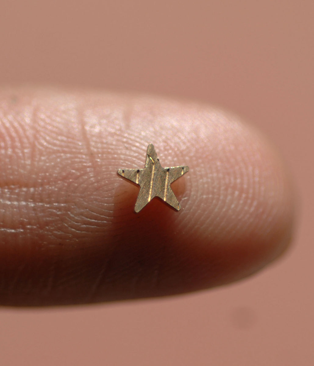 Tiny Metal Hexagon Star 4.5mm - Supply Diva