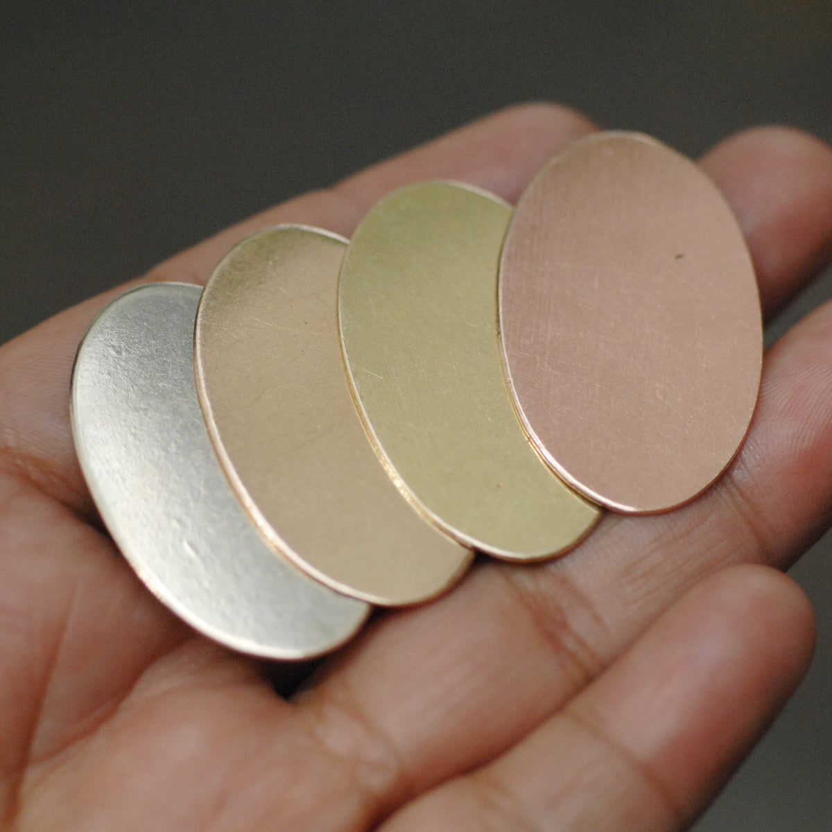 Metal blanks Oval shapes 35mm x 22mm for hand stamping 26g 24g 22g 20g ...