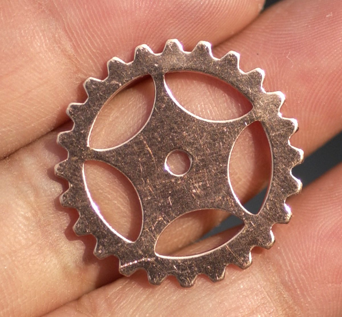 Copper 25mm Gear Cog Blanks Cutout for Enameling Stamping Texturing - 6 ...