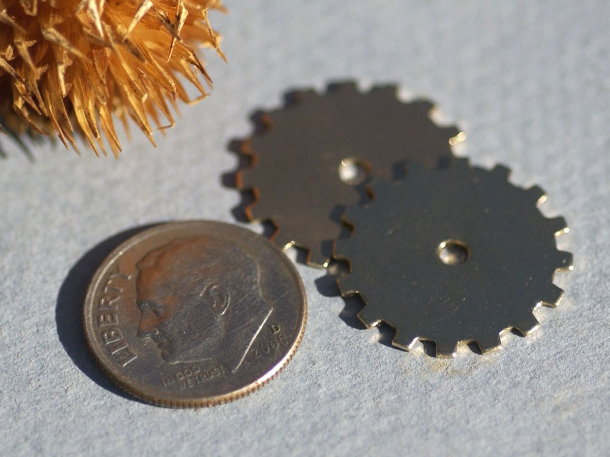 Bronze 19mm Blank Gear Cog with 2mm Cutout Cutout for Stamping ...