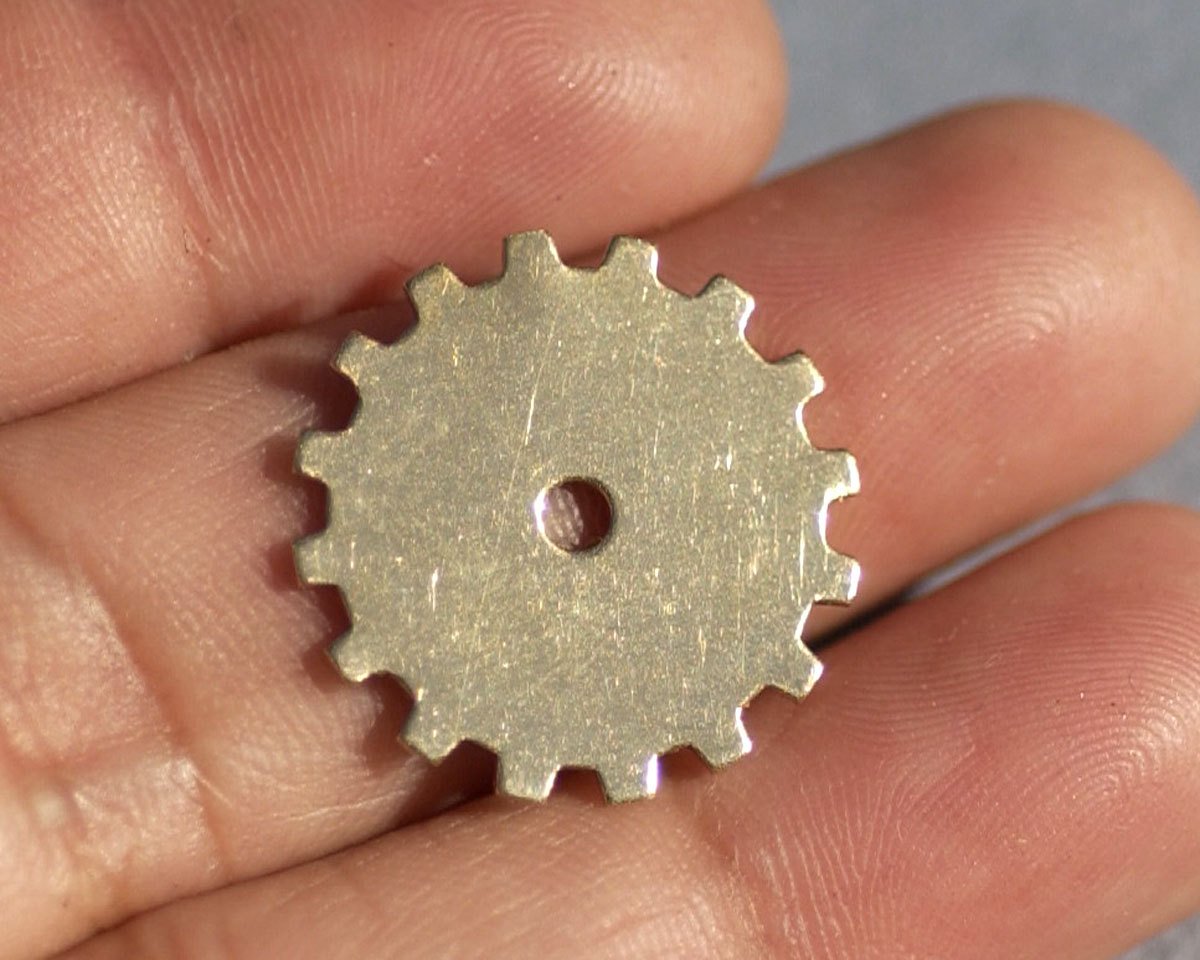 Bronze 19mm Blank Gear Cog with 2mm Cutout Cutout for Stamping ...