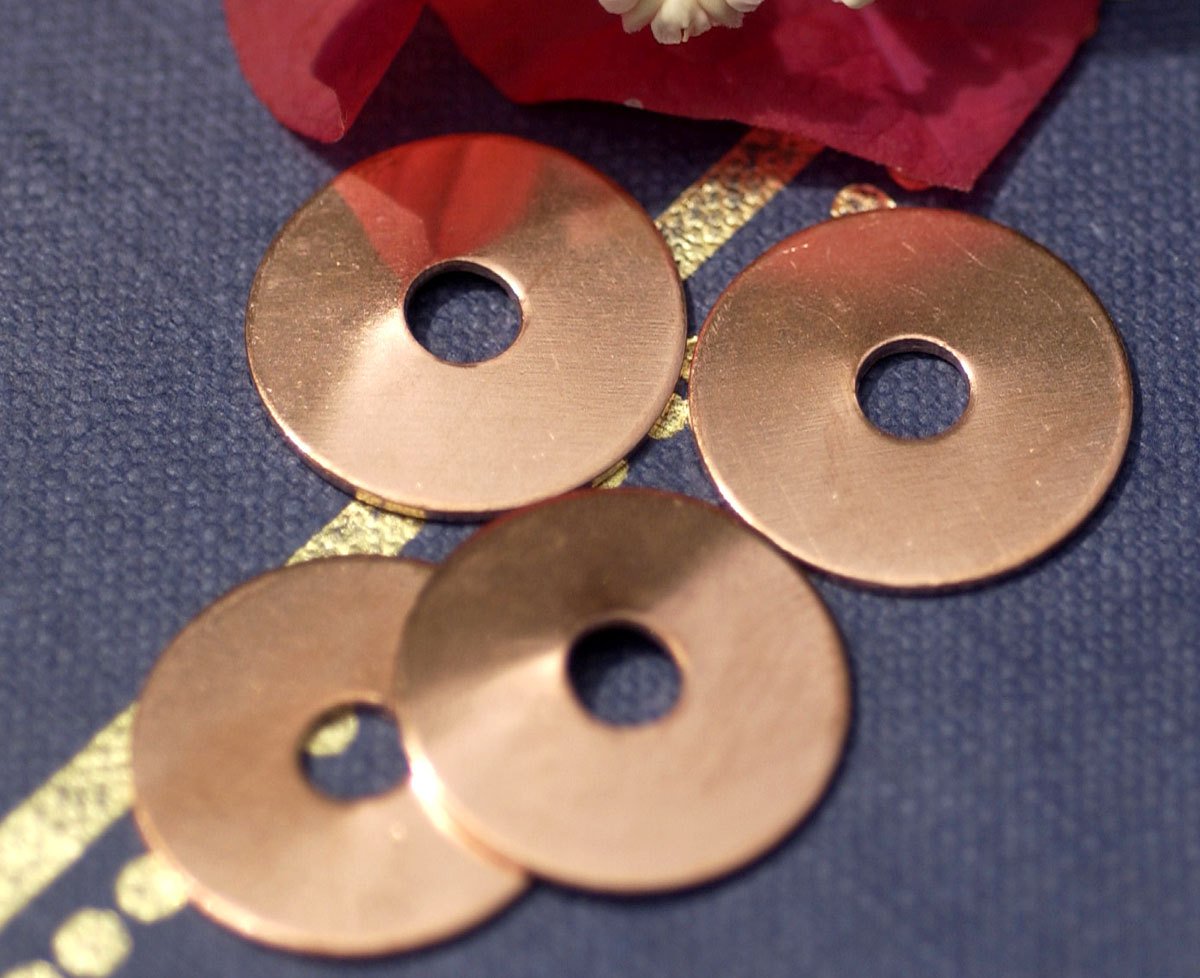 20mm Pure Copper Blank Donut, Jewelry Supplies - Lampwork Bead Caps ...