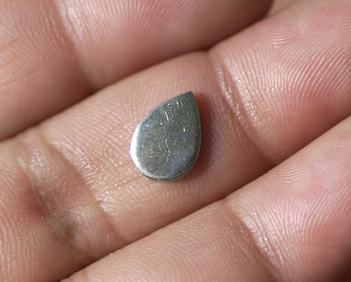 Sterling Silver Tiny Teardrop 10mm x 7mm 22g Blank Shape for Jewelry ...