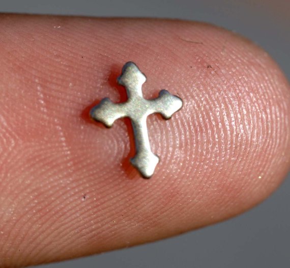 Tiny metal Cross Blanks, Smaller size - Supply Diva